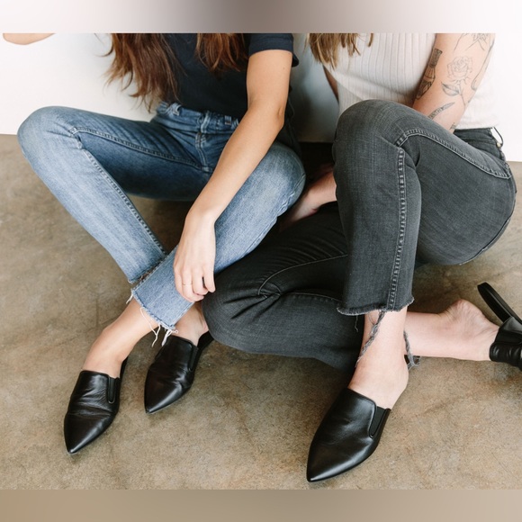 Jenni Kayne | Shoes | Jenni Kayne Black Leather Mule Slip On | Poshmark